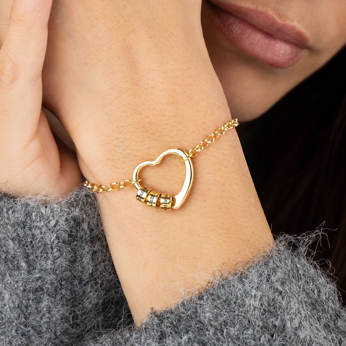 Ties of the Heart Name Bracelet in 18K Gold Vermeil – Best Meaningful ...
